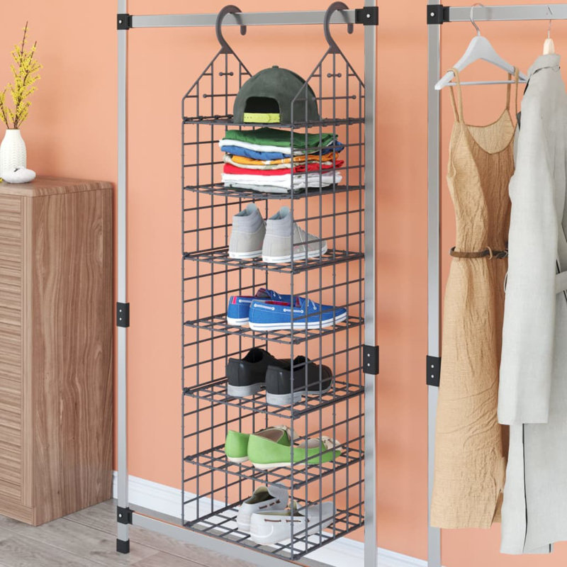 Rebrilliant Hanging Closet Organiser With 7 Shelves Wayfair